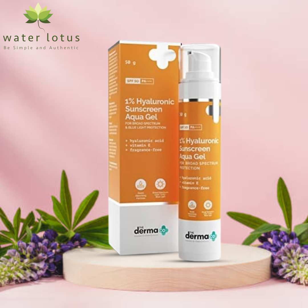 The derma co 1% Hyaluronic Sunscreen Aqua Gel - 50g - Water Lotus ...