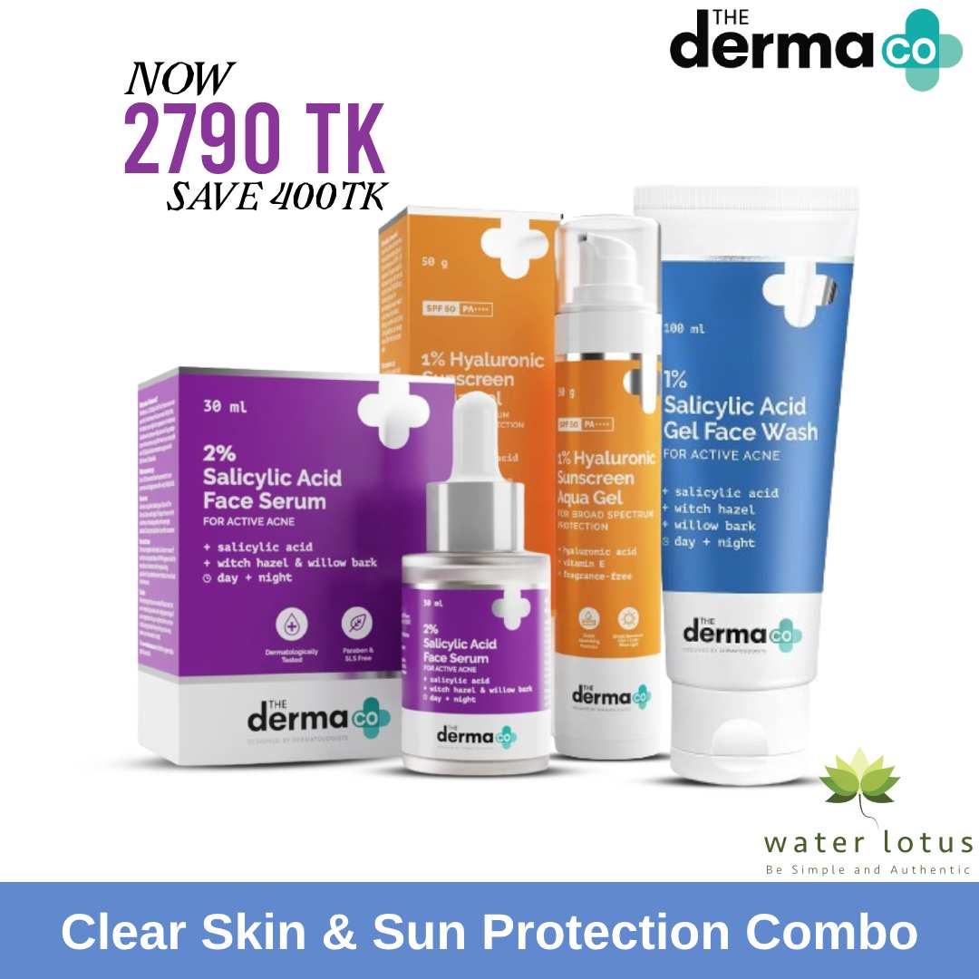 The Derma Co 2% Salicylic Acid Serum + 1% Salicylic Acid Face Wash + 1% ...