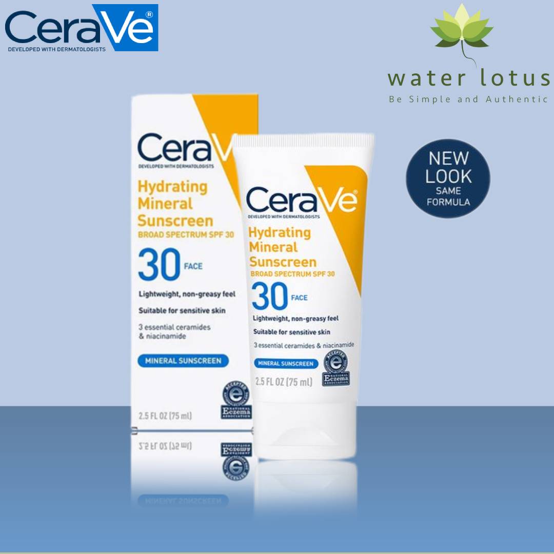 CeraVe Hydrating Mineral Sunscreen Broad Spectrum SPF 30 75ml - Water ...
