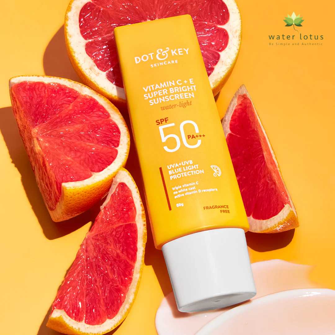 Dot & Key Vitamin C+E Super Bright Sunscreen SPF 50 -50gm - Water Lotus ...